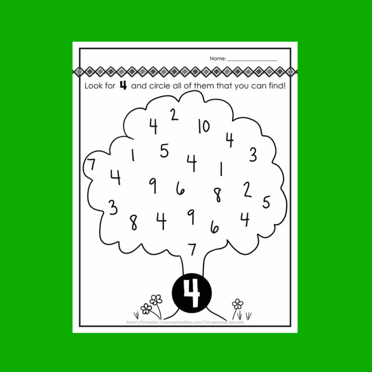 Number Recognition Worksheets (1-10 FREE!) - Mom's Printables