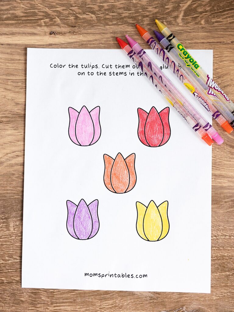 Free Printable Tulip Craft - Mom's Printables